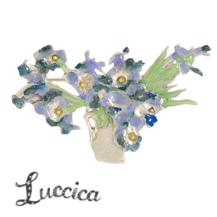 【楽天市場】ルチカ ブローチ luccica ゴッホ アイリスのある花瓶 ブローチ LU-2502-21 2503：アクセサリーと雑貨 Swaps
