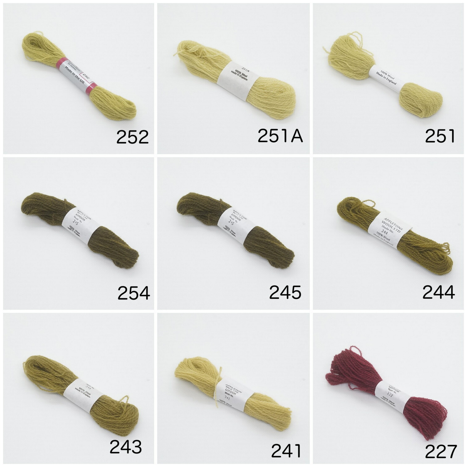 【楽天市場】(apple227) アップルトン クルーエルウール 227-252 刺繍毛糸 毛糸 英国産 ウール100％ Appletons ...