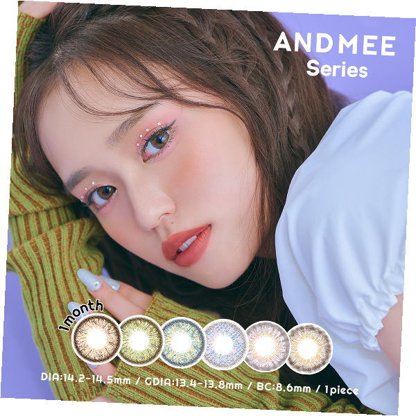 【楽天市場】アンドミー アンドミーマンスリー 1箱1枚入り エンジェルカラーアンドミー アンドミーシリーズ カラコンアンドミー ふちあり ふち ...