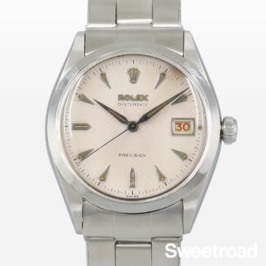 【楽天市場】川崎店【ロレックス】オイスターデイト／Ref.6294／ハニカムダイヤル／手巻き／Cal.740／1953年製／w-31142 ...