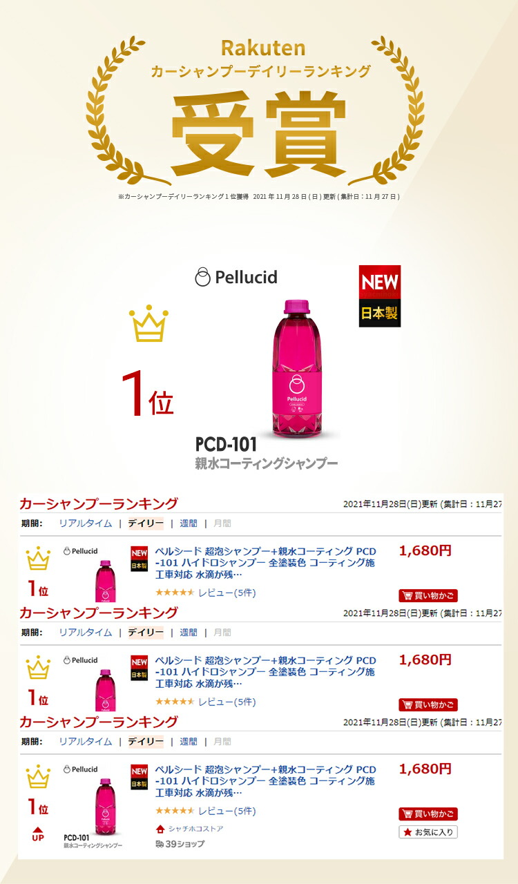 【楽天市場】ペルシード 超泡シャンプー+親水コーティング PCD-101 ハイドロシャンプー 全塗装色 コーティング施工車対応 水滴が残りにくい 親水シャンプー 車 中性 カーシャンプー 洗剤 ...