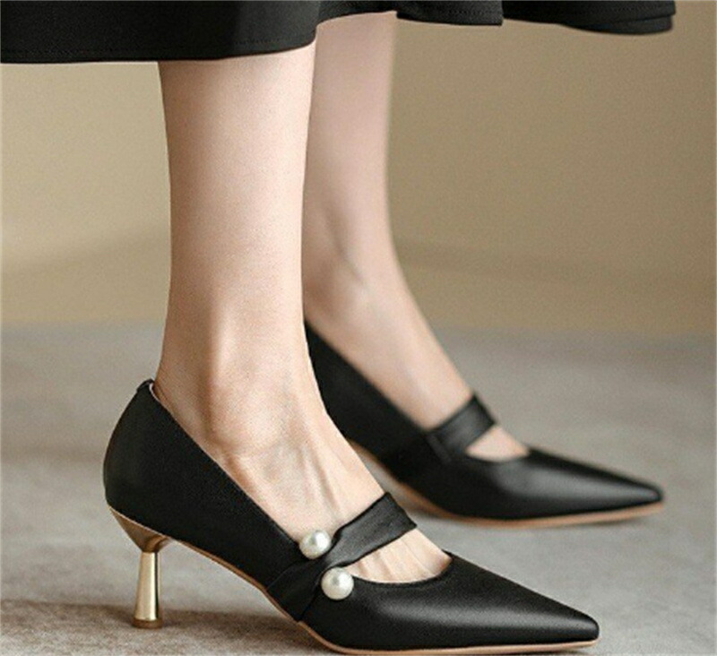 【楽天市場】レディースシューズ おしゃれ 太めヒール 春夏 ハイヒール パンプス 美脚ヌーディードレープ 靴 歩きやすい 疲れない 滑り止め ...