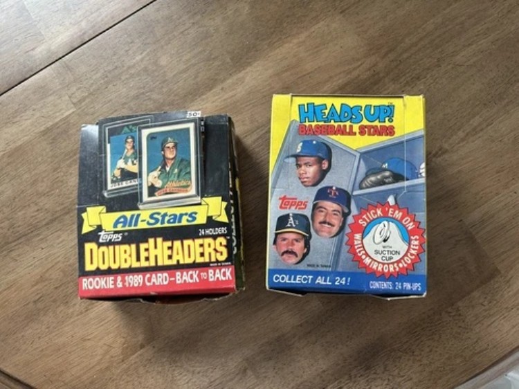 【楽天市場】1989 Topps ダブルヘッダー & 1990 Topps ヘッズアップ ベースボール スターズ 未開封ボックス ...