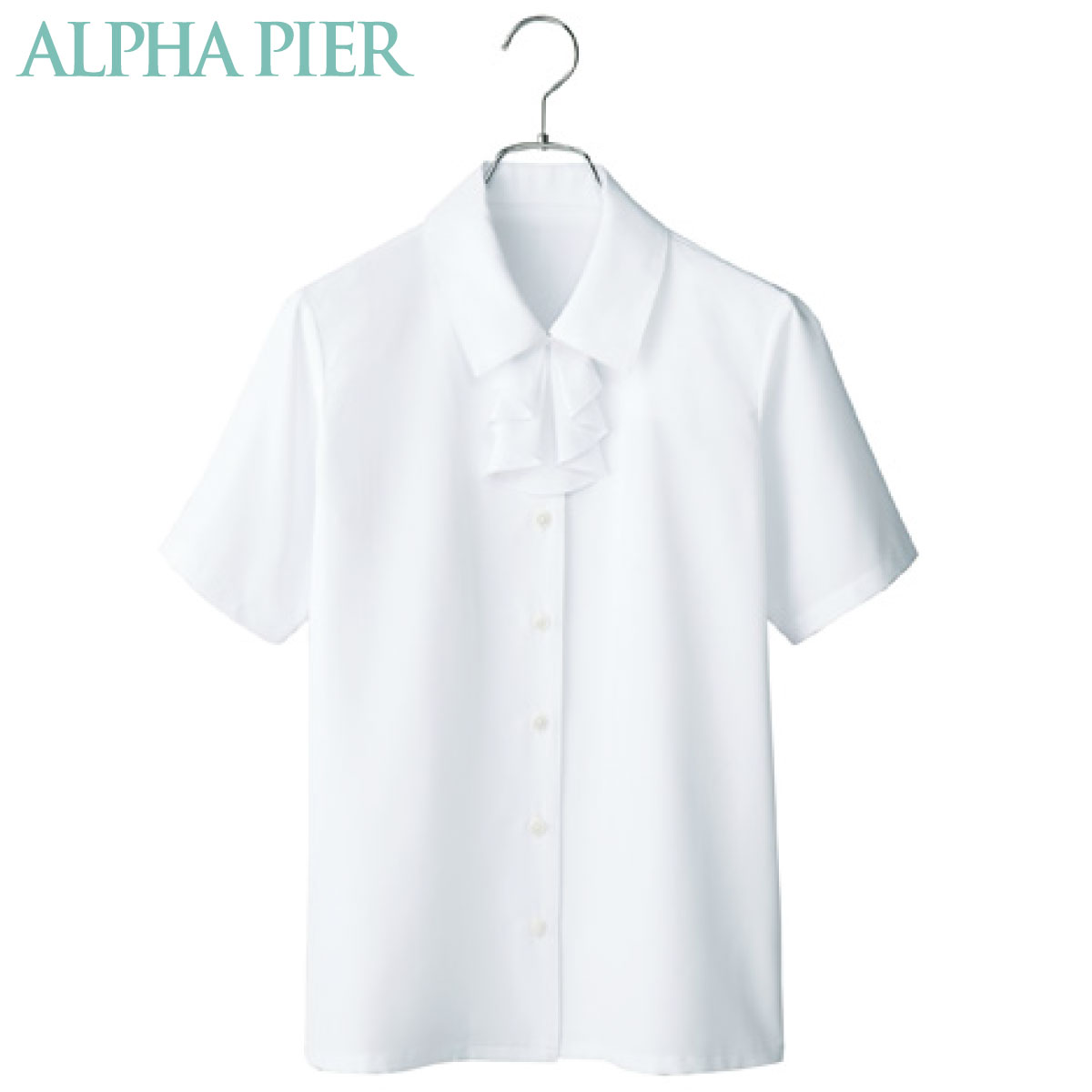 【楽天市場】ブラウス（リボン付き）半袖 AR1680 5号～23号 チクマ ALPHA PIRE アルファピア 白：ユニフォーム工房 フレンド