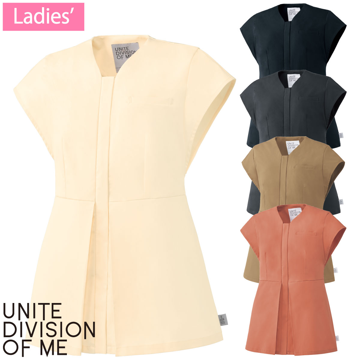 【楽天市場】ファスナースクラブ(女性用) DOM-0026 SS～3L 5色展開 UNITE DIVISION OF ME ユナイト：ユニフォーム工房 フレンド