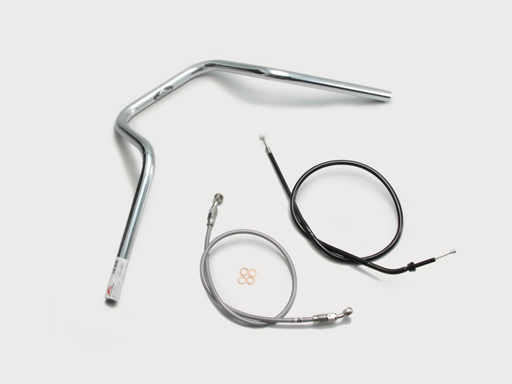 【楽天市場】ハリケーン POLICE 5型 ハンドルSET GROM (13-15 JC61-1300000迄) クロームメッキ H023-069C：t-joy