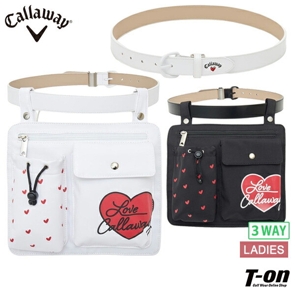 【楽天市場】キャロウェイ アパレル キャロウェイ ゴルフ Callaway APPAREL レディース ベルト レザー調ベルト ポーチ付ベルト ...