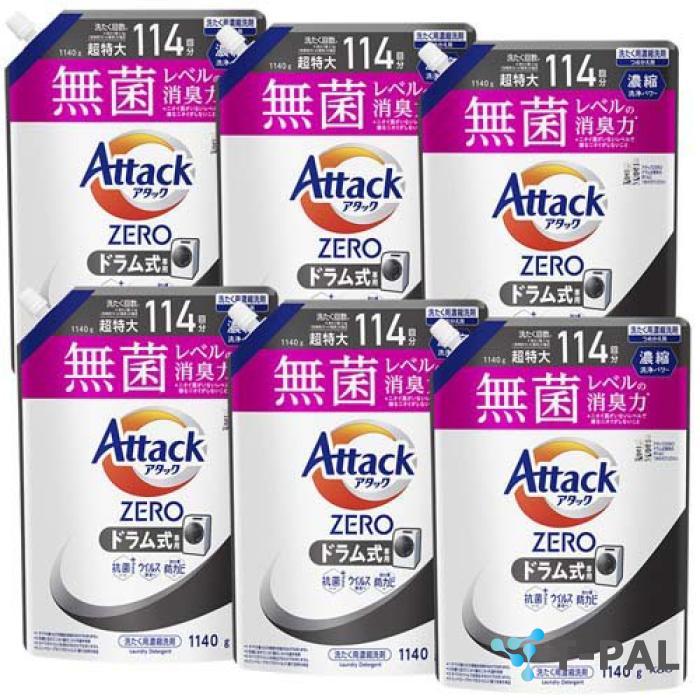 【楽天市場】アタックZERO ドラム式専用 つめかえ用 梱販売用(1140g×6個入)【アタックZERO】：T-PAL SHOP 楽天市場店