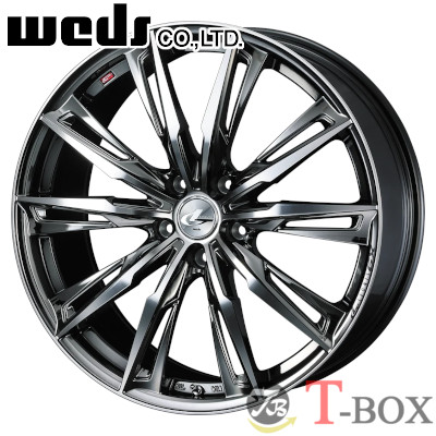 【楽天市場】【7/25(金)ポイント最大35倍以上！】単品1本価格 19インチ 8.0J 5/114.3 WEDS ウェッズ LEONIS GX レオニス GX ブラックメタルコート ミラー ...