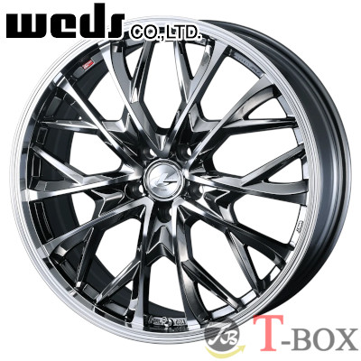 【楽天市場】【7/25(金)ポイント最大35倍以上！】4本セット価格 17インチ 6.5J 4/100 WEDS ウェッズ LEONIS MV レオニス MV ブラックメタルコート/ミラー ...