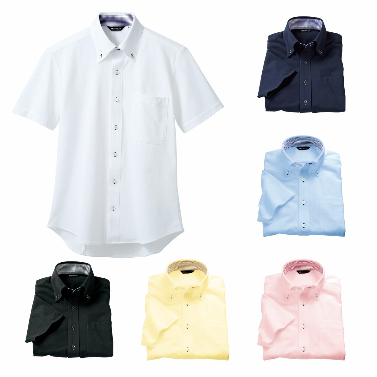 【楽天市場】【1~2営業日内発送】おしゃれ カッコいい きれいめ清涼シャツ カラーニットシャツ半袖 吸汗速乾ストレッチ 男女兼用ZK2712-1CB(黒) ZK2712-2CB(白 ...