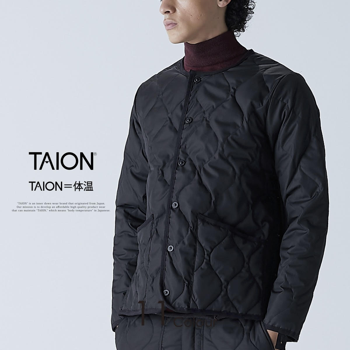 【楽天市場】【公式】TAION (タイオン) ミリタリー クルーネック ダウンジャケット ユニセックス (TAION-104B2ML-1 ...