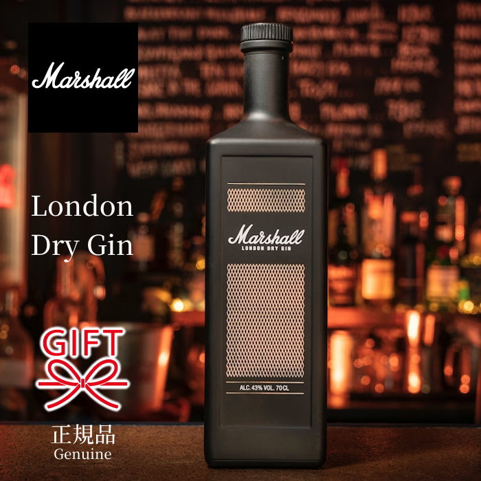 【楽天市場】【正規品プレミアムジン】ギフト 『 マーシャル ロンドンドライジン 700ml 』 スピリッツ ギターアンプ マーシャルのアンプが ...