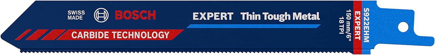 【楽天市場】ボッシュ(BOSCH) セーバーソーブレード 超硬刃 ステンレスシート薄板用 全長:150mm S922EHM 1本 ...