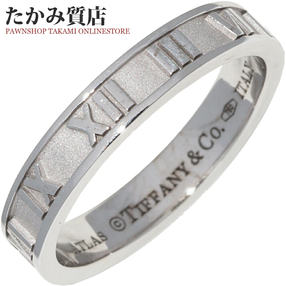【楽天市場】ティファニー 指輪 K18WG アトラスナローリング 幅4ミリ 17号：たかみ質店楽天市場店