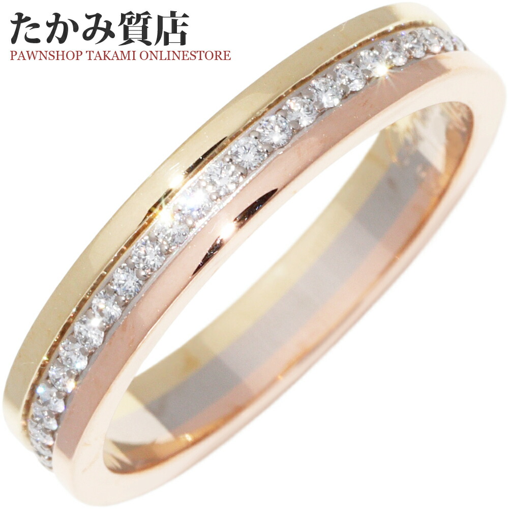 【楽天市場】カルティエ 指輪 K18YG K18WG K18PG ダイヤ53P(0.23ct) ルイカルティエ ヴァンドームリング 幅3.5ミリ B40529 #52(約12号)：たかみ質店楽天市場店
