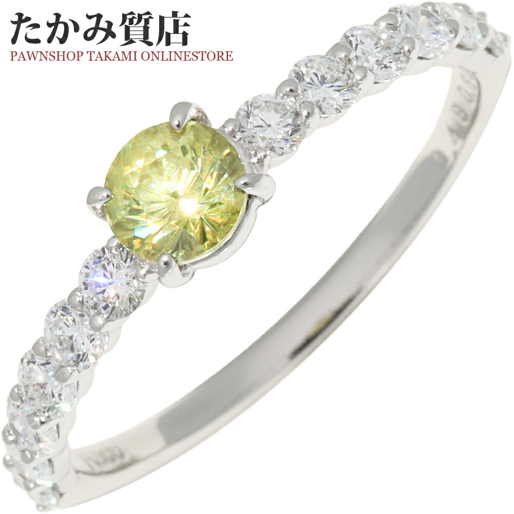 【楽天市場】指輪 Pt900 スフェーン0.48ct ダイヤ0.60ct 15号：たかみ質店楽天市場店
