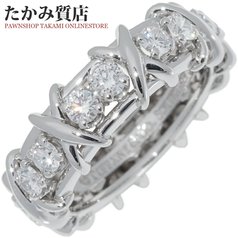 【楽天市場】ティファニー 指輪 Pt950 ダイヤ16P(1.14ct) ジャン・シュランバージェ 16ストーンリング 11号：たかみ質店楽天市場店