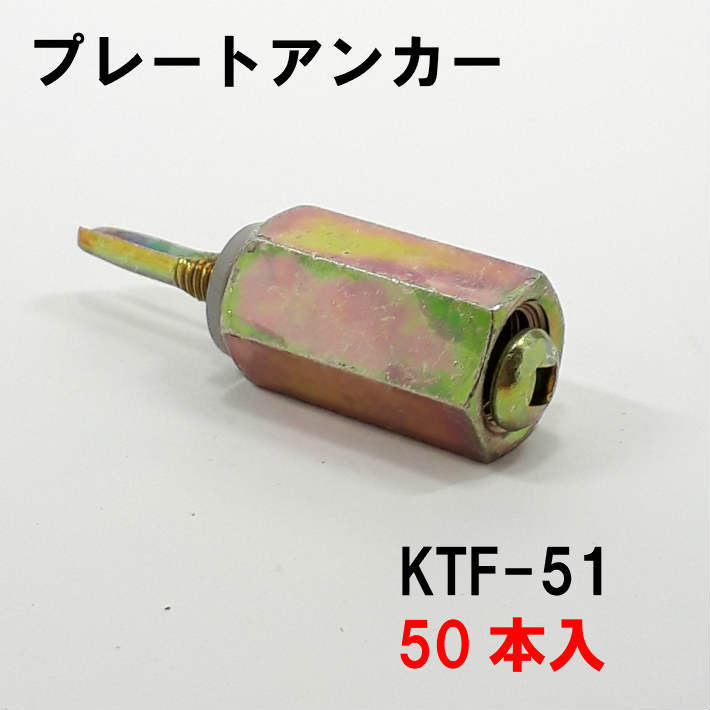 【楽天市場】プレートアンカー KTF-51 首振りタイプ・あと施工タイプ 50本入/箱 【ゼン技研】【あす楽】：道具屋 善左衛門