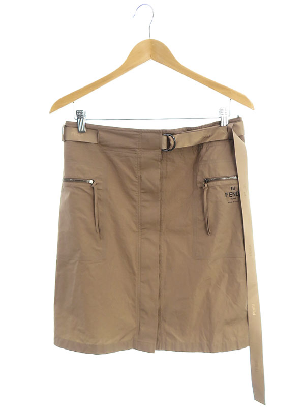【楽天市場】【FENDI】フェンディ『ロゴ フロントジッパー スカート size38』FQ7476 AFLK レディース 1週間保証【中古】：高山質店