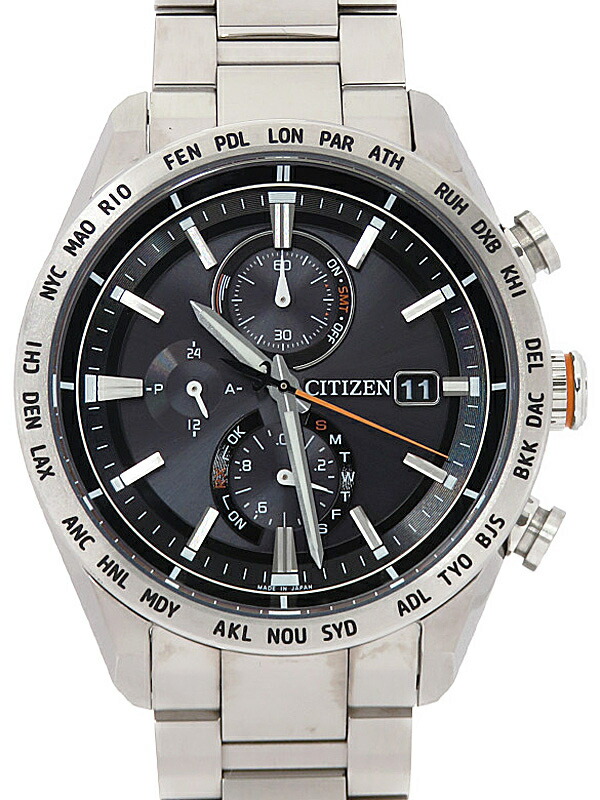 【楽天市場】【CITIZEN】シチズン『アテッサ』AT8181-63E メンズ ソーラー電波クォーツ 1ヶ月保証【中古】：高山質店