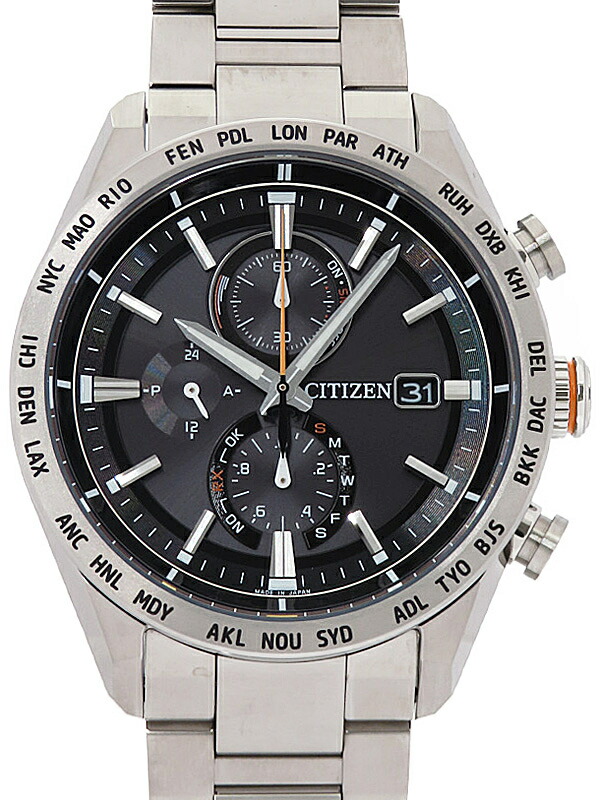 【楽天市場】【CITIZEN】シチズン『アテッサ』AT8181-63E メンズ ソーラー電波クォーツ 1週間保証【中古】：高山質店