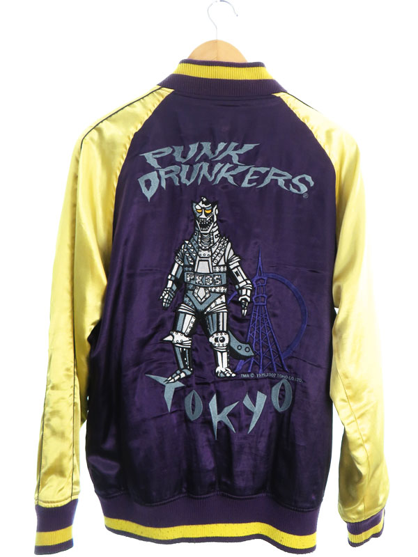 【楽天市場】【PUNK DRUNKERS】パンクドランカーズ『キングギドラ メカゴジラ リバーシブルスカジャン sizeLARGE』メンズ 1週間保証【中古】：高山質店