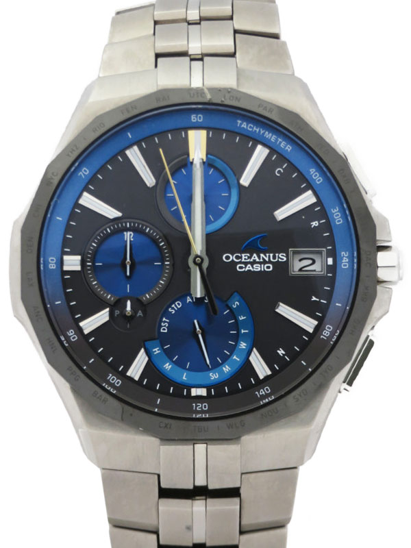 【楽天市場】【CASIO】カシオ『オシアナス マンタ』OCW-S5000E-1AJF メンズ ソーラー電波クォーツ 1ヶ月保証【中古】：高山質店