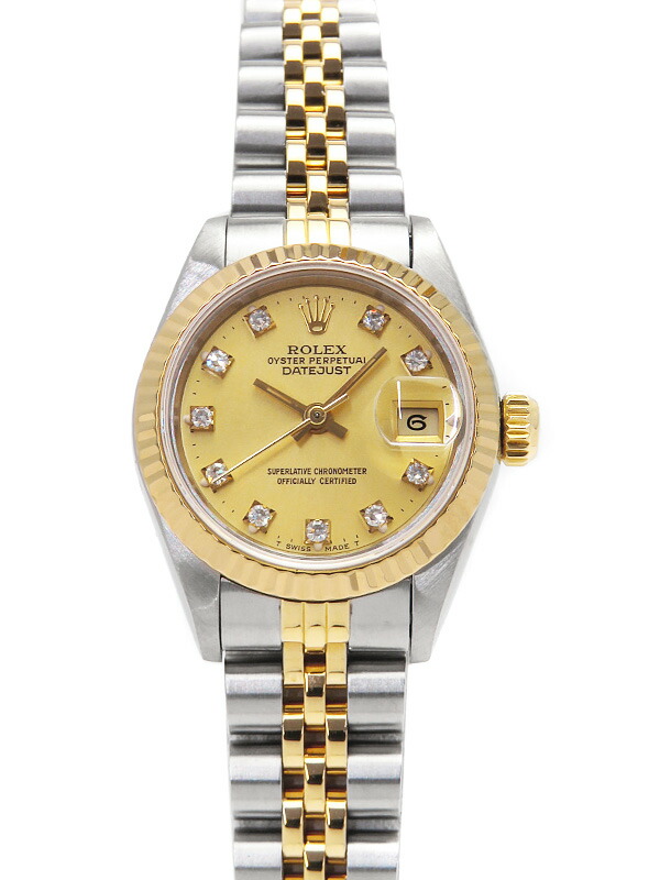 【楽天市場】【ROLEX】ロレックス『デイトジャスト 10Pダイヤ』69173G 858****番’84年頃製 レディース 自動巻き 12ヶ月 ...
