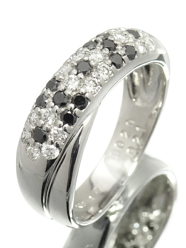 【楽天市場】【Ponte Vecchio】ポンテヴェキオ『K18WG ブラックダイヤモンド0.21ct ダイヤ0.29ct』13号 リング 1週間保証【中古】：高山質店