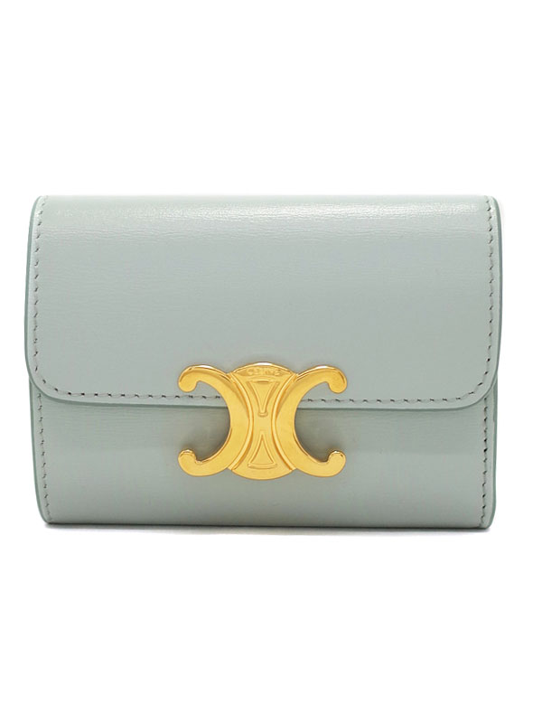 【楽天市場】【CELINE】セリーヌ『トリオンフ コンパクトウォレット』10I653DPV.07SZ レディース 三つ折り短財布 1週間保証 ...