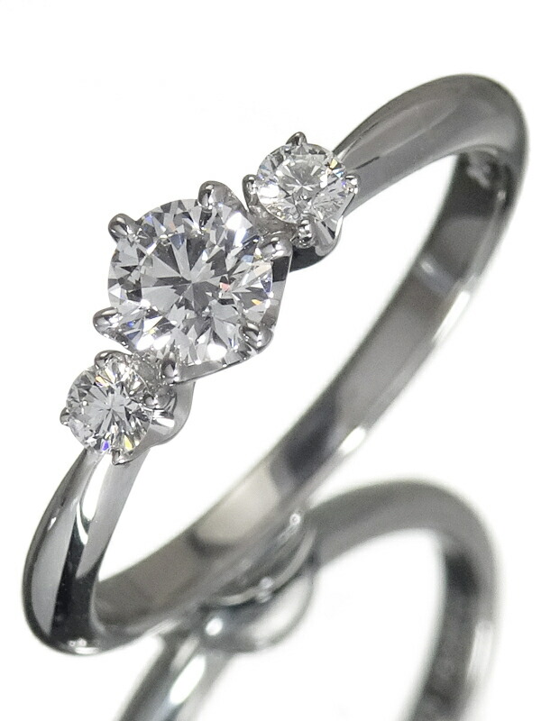 【楽天市場】【MIKIMOTO】ミキモト『PT950 ダイヤモンド0.23ct 0.07ct リング』9号 1週間保証【中古】：高山質店