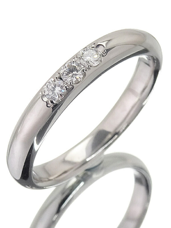 【楽天市場】【MIKIMOTO】ミキモト『PT950 3Pダイヤモンド0.10ct リング』10.5号 1週間保証【中古】：高山質店