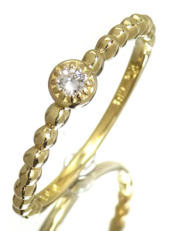 【楽天市場】【StarJewelry】スタージュエリー『K18YG 1Pダイヤモンド0.03ct リング』5号 1週間保証【中古】：高山質店
