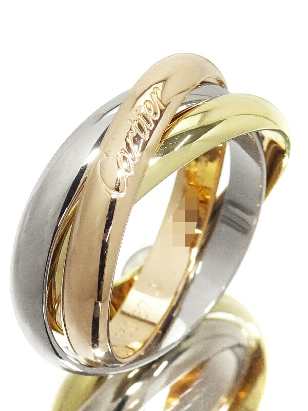 【楽天市場】【Cartier】カルティエ『K18YG/K18PG/K18WG トリニティ リング クラシック』16.5号 1週間保証【中古】：高山質店