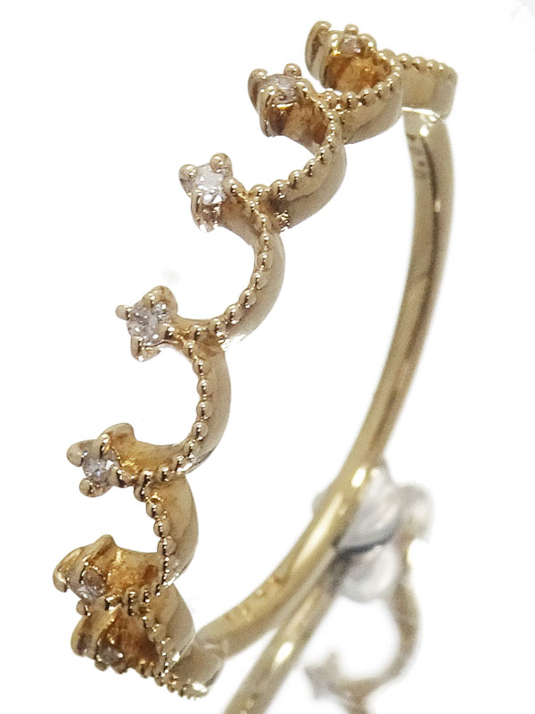 【楽天市場】【ete】エテ『K10YG ダイヤモンド0.04ct リング クラウン』7号 1週間保証【中古】：高山質店