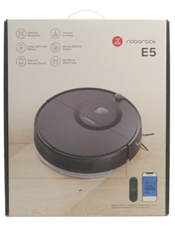 【楽天市場】【Roborock】【訳あり未使用品】ロボロック『Roborock E5 ブラック』E552-04 2021年10月発売 ロボット掃除機 1週間保証【中古】：高山質店