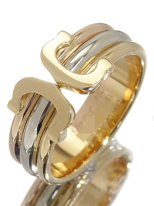 【楽天市場】【Cartier】カルティエ『K18YG/K18PG/K18WG 2C リング スリーカラーゴールド』11号 1週間保証【中古】：高山質店