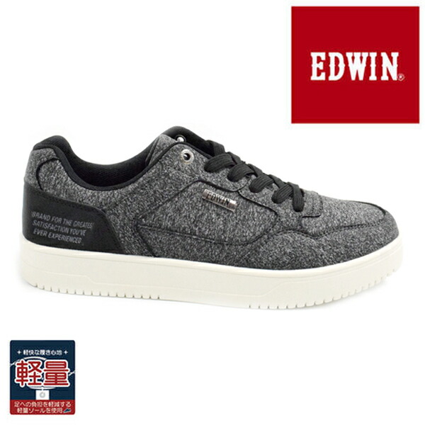 【楽天市場】新作セレクト！ジーンズブランドの老舗♪EDWIN/エドウィン カジュアル スニーカー ED-7760 ブラック 軽量 防滑ソール：Take it easy