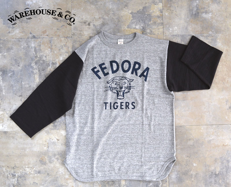 【楽天市場】WAREHOUSEウエアハウス 4800 B.B.T FEDORA 7分袖ベースボールTEE：TAKE OFF