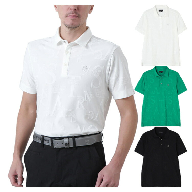 【楽天市場】セントアンドリュース ゴルフ ポロシャツ メンズ 半袖 シャツ ストレッチ カラーシャツ ゴルフウェア 総柄 ロゴ ライン 春 夏 ...