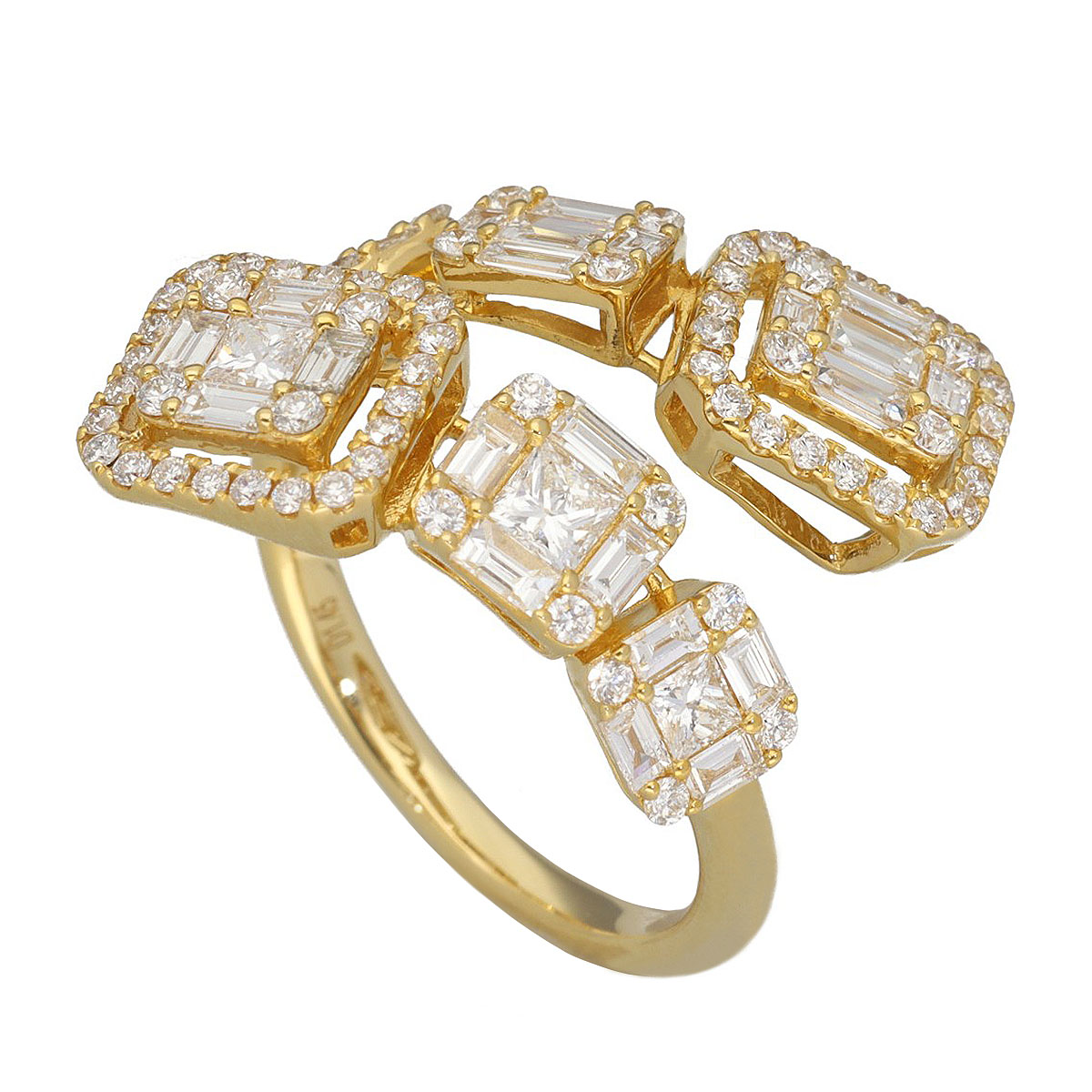 【楽天市場】ラウンド/レクタンギュラ— ステップ カットダイヤモンド(1.45ct)リング 750 K18 YG イエローゴールド 日本サイズ約12号 #52 鑑別書【送料無料】【代引き手数料 ...