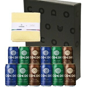 【楽天市場】COEDO缶ビール プレミアムハンカチセット/ メーカー直送・送料無料：田中屋さんどっと混む