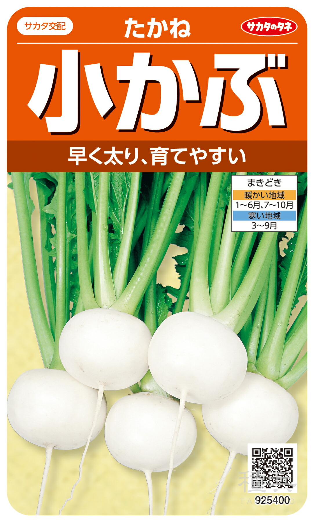 【楽天市場】小カブ 種 『たかね』 サカタのタネ：種兵ネットショッピング