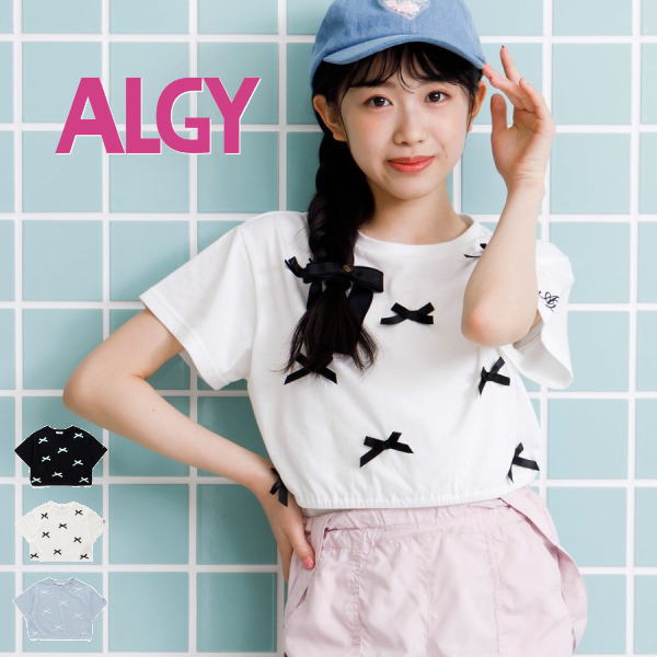 【楽天市場】【セール/30%OFF】24'夏新作 ALGY アルジー 短丈りぼんTシャツ g207074 半袖 半そで 子供服 ガールズ キッズ ジュニアJr：子供服タンポポキッズ