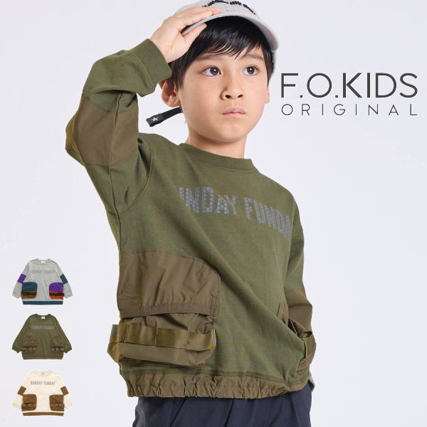 【楽天市場】【セール/10%OFF】25'春新作 F.O.KIDS エフオーキッズ ユーティリティポケットロンT r106045 長袖Tシャツ 長そで ベビー キッズ 子ども服：子供服タンポポキッズ