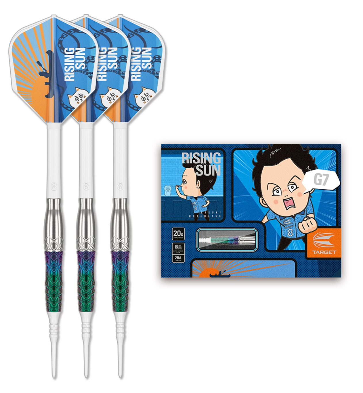 【楽天市場】新品RISING SUN G7 95% 22G No.5 （ライジングサン G7 NO5ソフトチップ）：TARGETダーツ楽天市場店