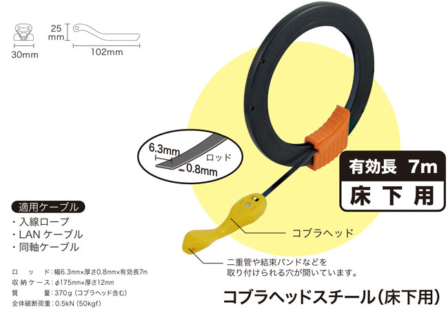 【楽天市場】CBL-075 ジェフコム コブラヘッドスチール(床下用)：タロトデンキ