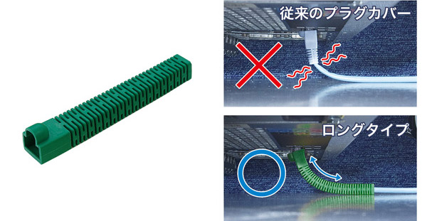 【楽天市場】MJC-LOGN ジェフコム モジュラープラグカバー・ロングタイプ(プラグタイプ8P、緑色、入数10)：タロトデンキ