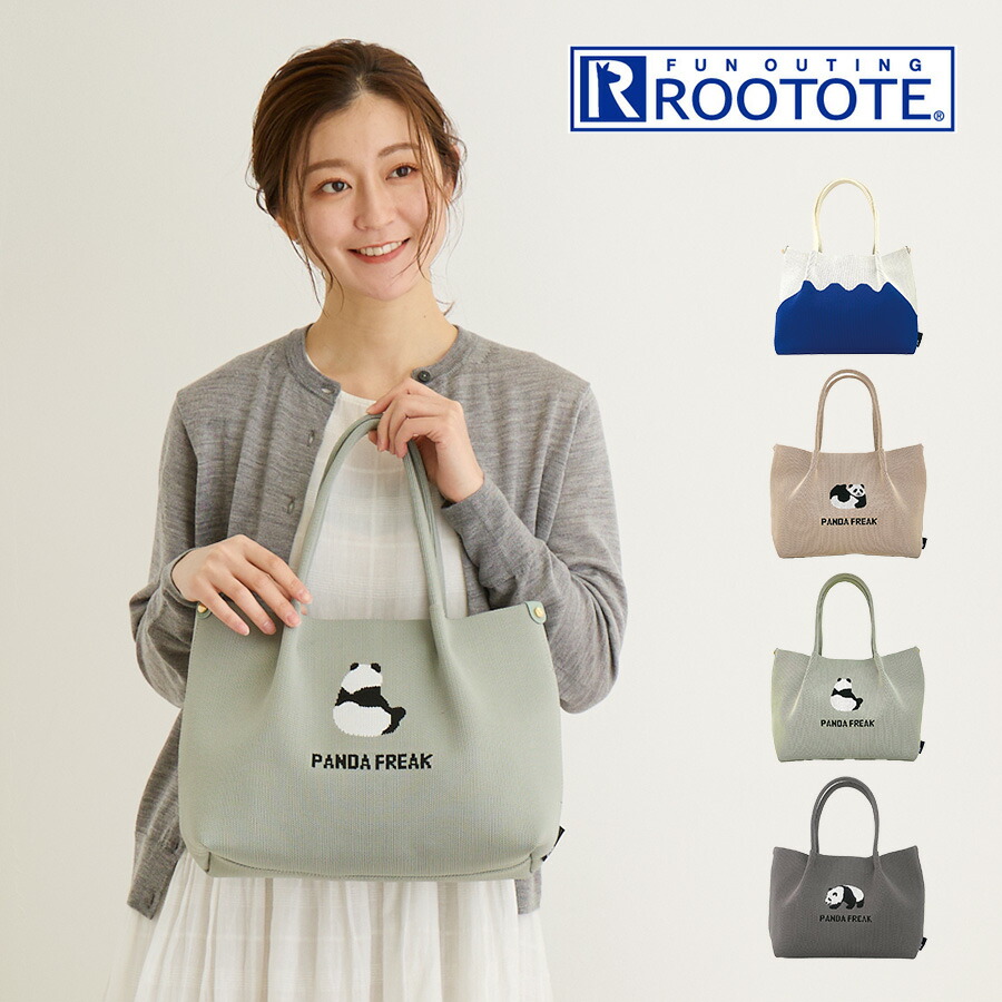 【楽天市場】【ROOTOTE】 2486 CJ.デリ.ルフル Fuji-A Panda-A トートバッグ 軽量 使いやすい シンプル レディース ギフト ベージュ：Tasche Jack